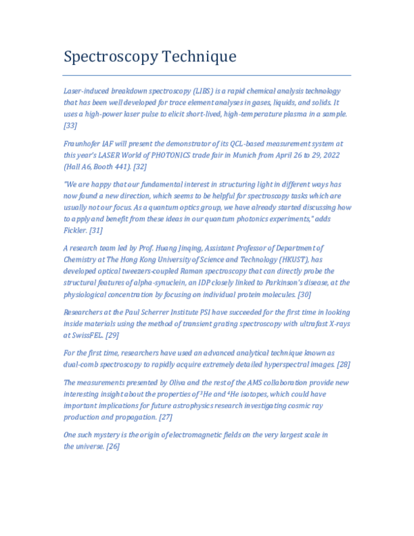 (PDF) Spectroscopy Technique