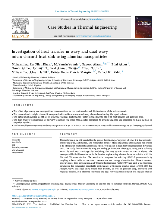 (PDF) Investigation of heat transfer in wavy and dual wavy micro ...