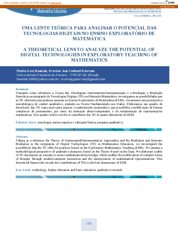 (PDF) Uma lente teórica para analisar o potencial das tecnologias ...