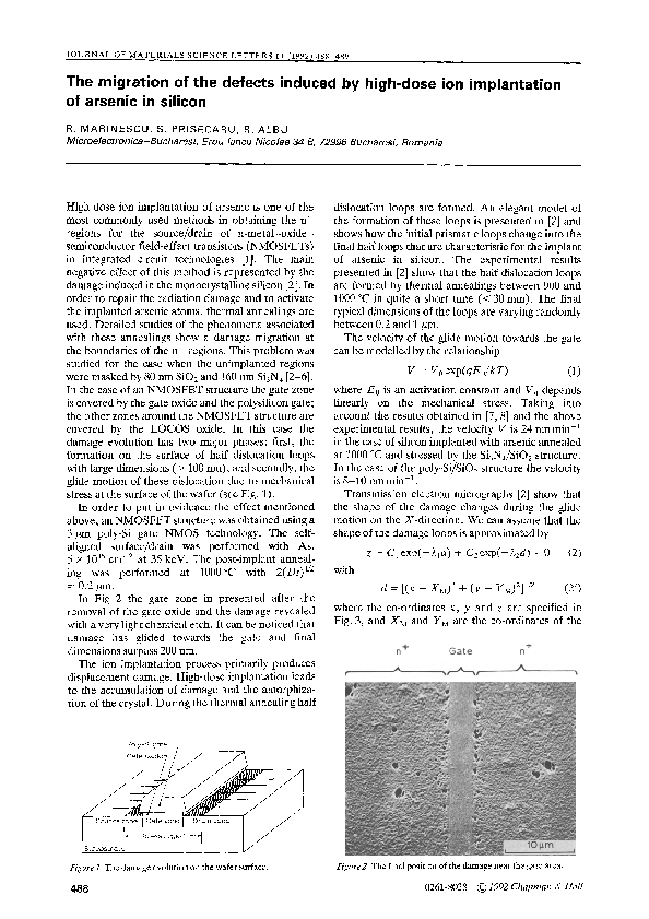 (PDF) The migration of the defects induced by high-dose ion ...
