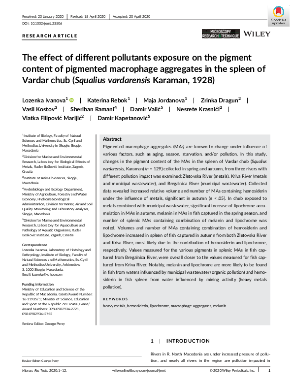 (PDF) The effect of different pollutants exposure on the pigment ...