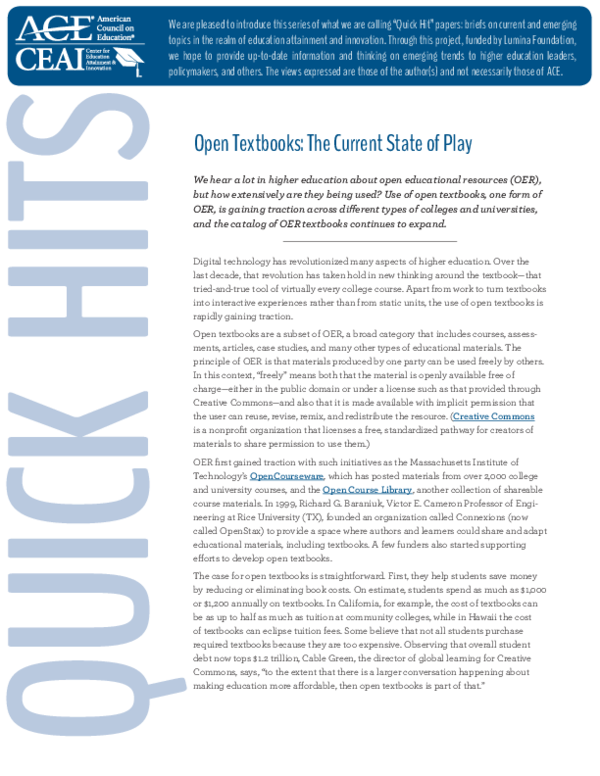 (PDF) The current state of play