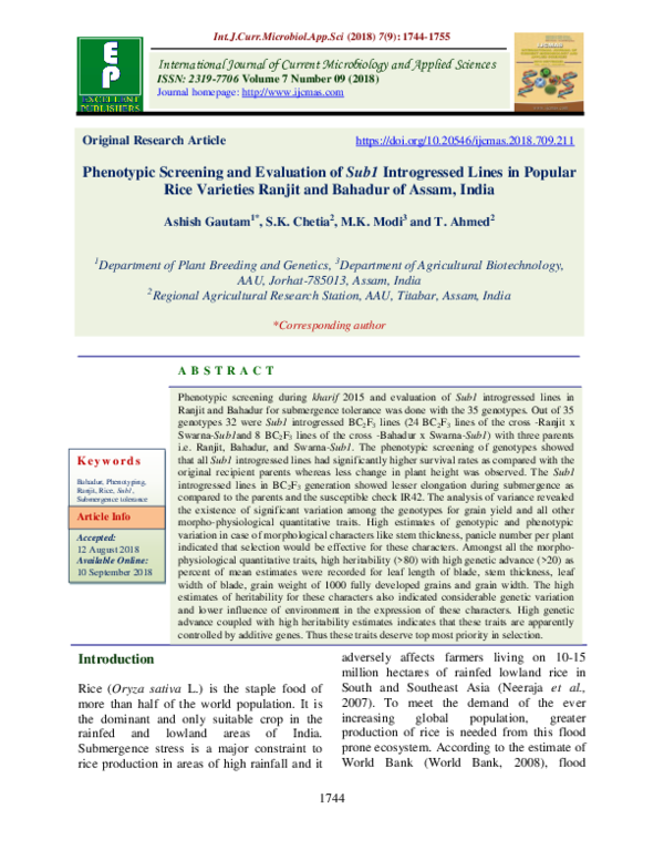 (PDF) Variability ofXanthomonas oryzaepv.oryzaeand introgression of BLB ...