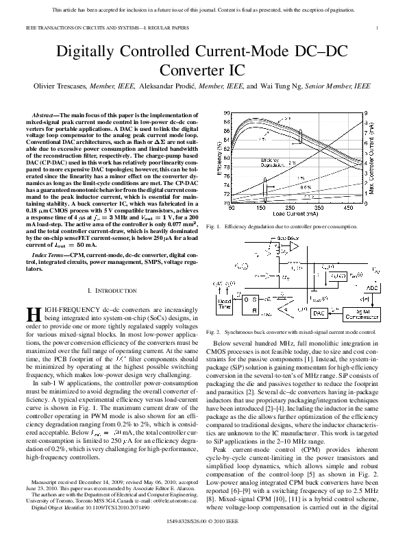 (PDF) Digitally Controlled Current-Mode DC–DC Converter IC