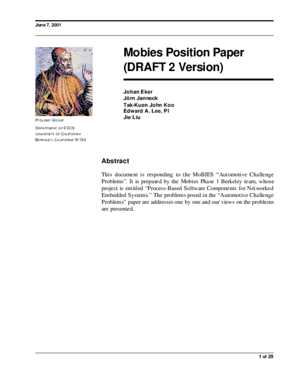 (PDF) Mobies Position Paper (DRAFT 2 Version)