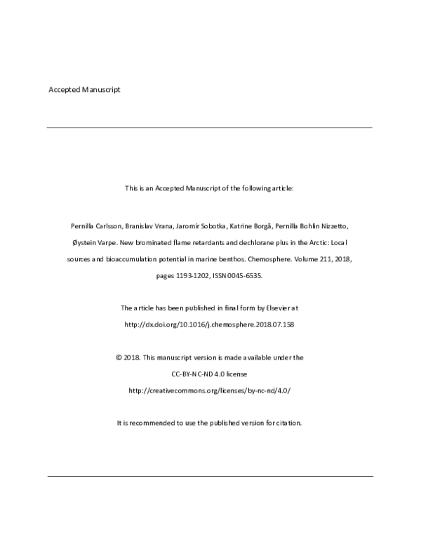 (PDF) New brominated flame retardants and dechlorane plus in the Arctic ...