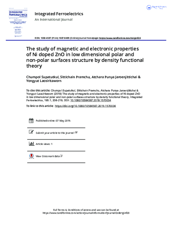 (PDF) Study of the magnetic and electronic properties of ...