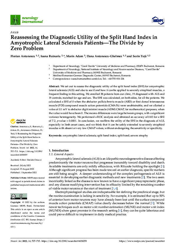 (PDF) Reassessing the Diagnostic Utility of the Split Hand Index in ...