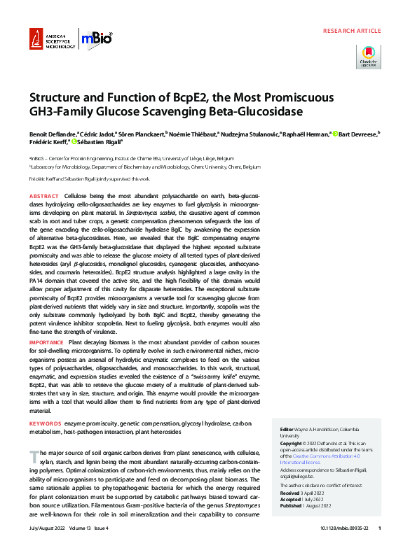 (PDF) Structure and Function of BcpE2, the Most Promiscuous GH3-Family ...