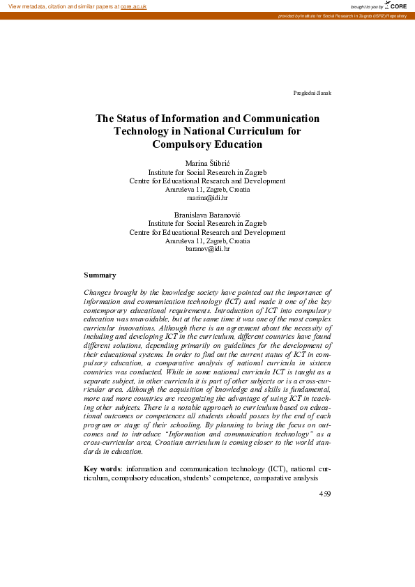 (PDF) The status of information and communication competence in ...