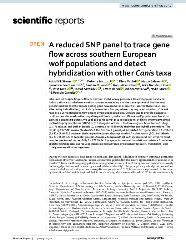 (PDF) A reduced SNP panel to trace gene flow across southern European ...