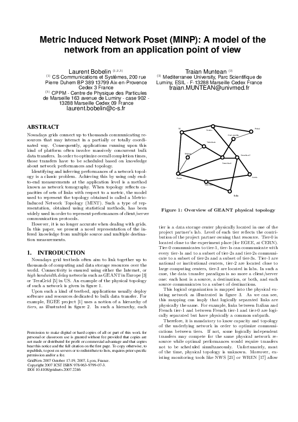 (PDF) Metric Induced Network Poset (MINP): A model of the network from an application point of ...