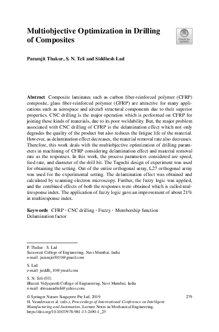 (PDF) Multiobjective Optimization in Drilling of Composites