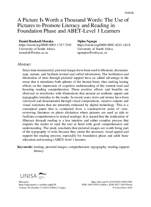 (PDF) A Picture Is Worth a Thousand Words: The Use of Pictures to ...