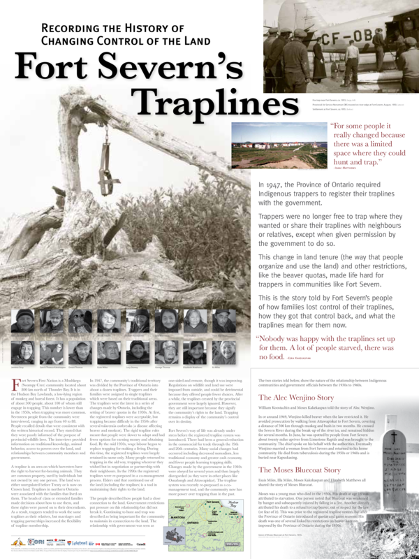 (PDF) Fort Severn's Traplines: Recording the History of Changing ...