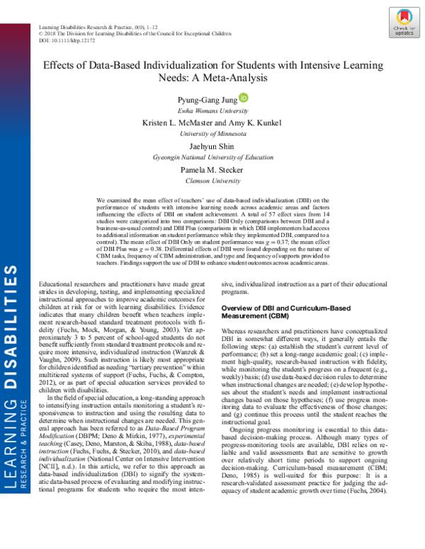 (PDF) Effects of Data-Based Individualization for Students with ...