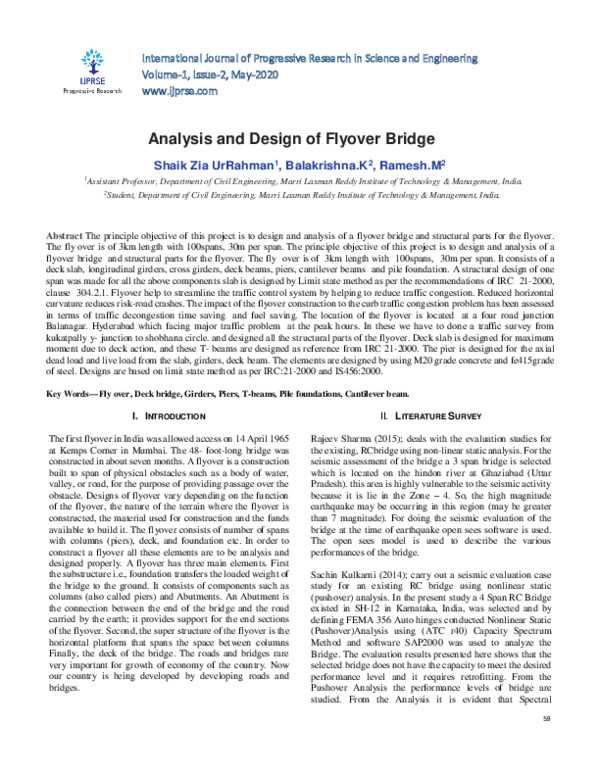 (PDF) Analysis and Design of Flyover Bridge