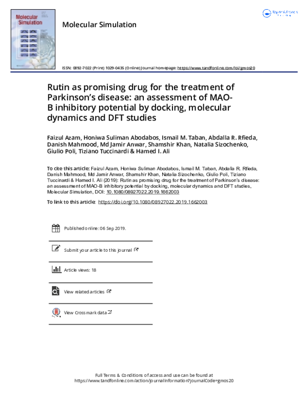(PDF) Rutin as promising drug for the treatment of Parkinson’s disease ...