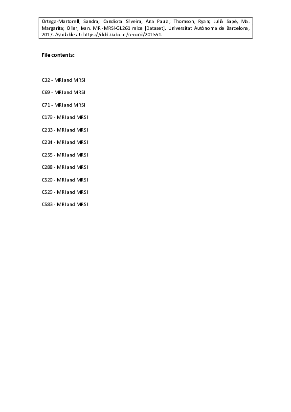 (PDF) MRI-MRSI-GL261 mice