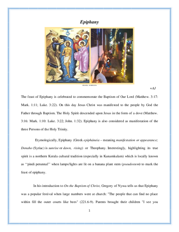 (PDF) Epiphany : Let there be Light