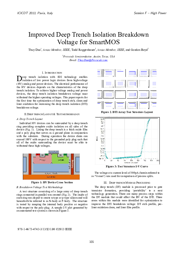 (PDF) Improved deep trench isolation breakdown voltage for SmartMOS