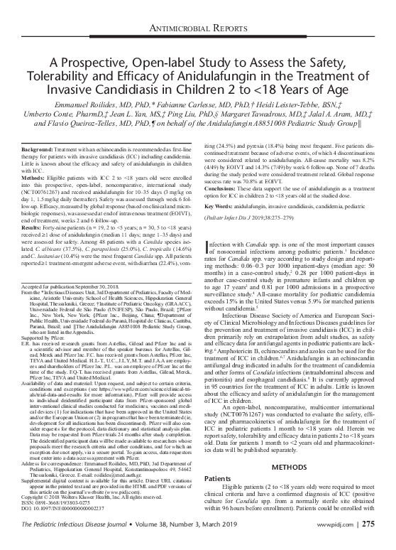 (PDF) A Prospective, Open-label Study to Assess the Safety, Tolerability and Efficacy of ...
