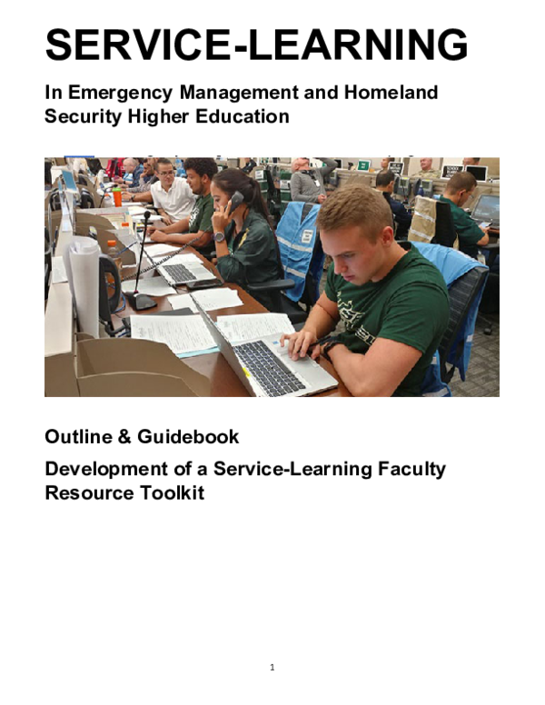 (PDF) Outline and guidebook development of a service learning faculty ...