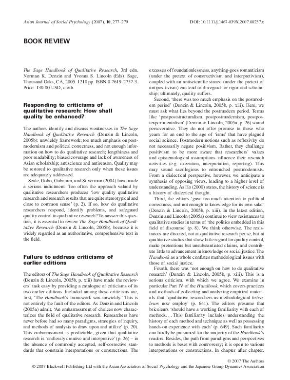 (PDF) The Sage Handbook of Qualitative Research