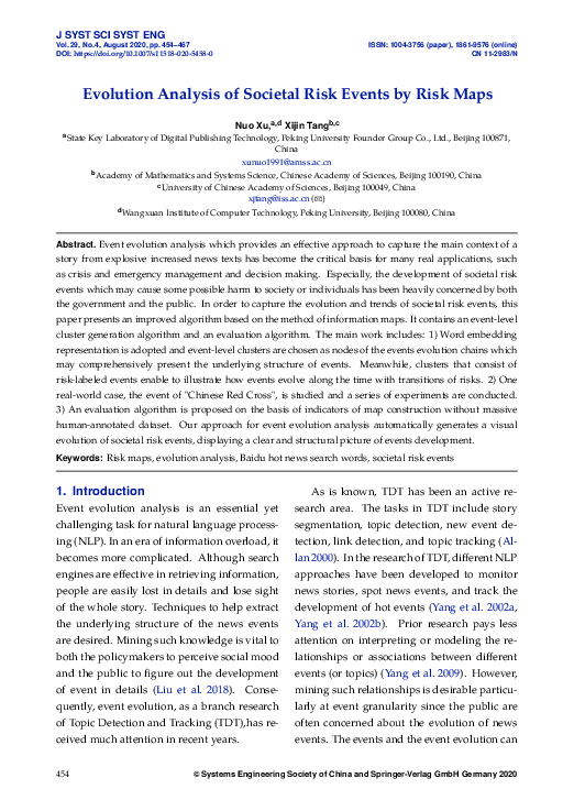 (PDF) Evolution Analysis of Societal Risk Events by Risk Maps