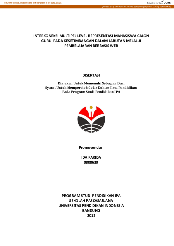 (PDF) Interkoneksi Multipel Level Representasi Mahasiswa Calon Guru ...