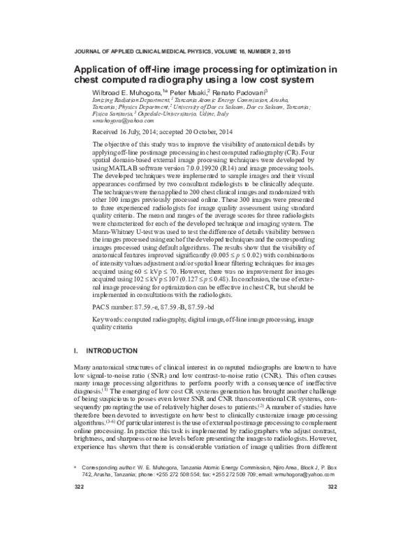 (PDF) Application of off-line image processing for optimization in ...