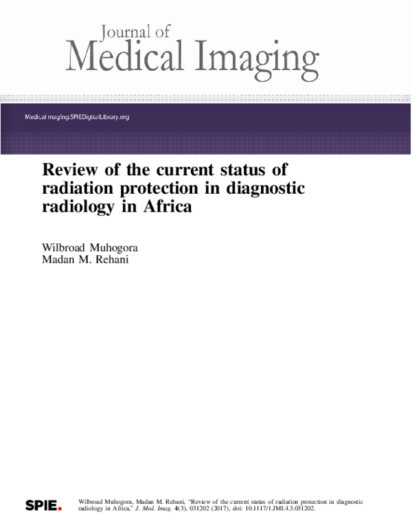 (PDF) Review of the current status of radiation protection in ...