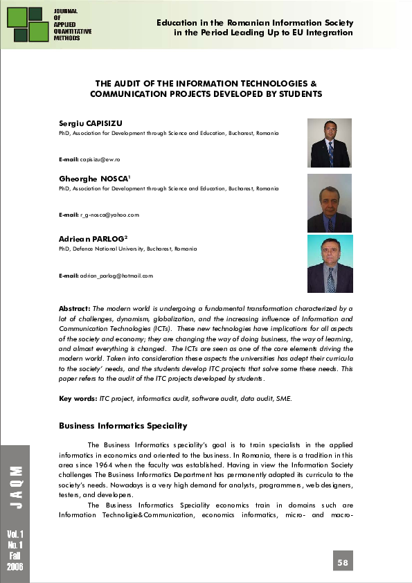 (PDF) The Audit of the Information Technologies & Communication ...