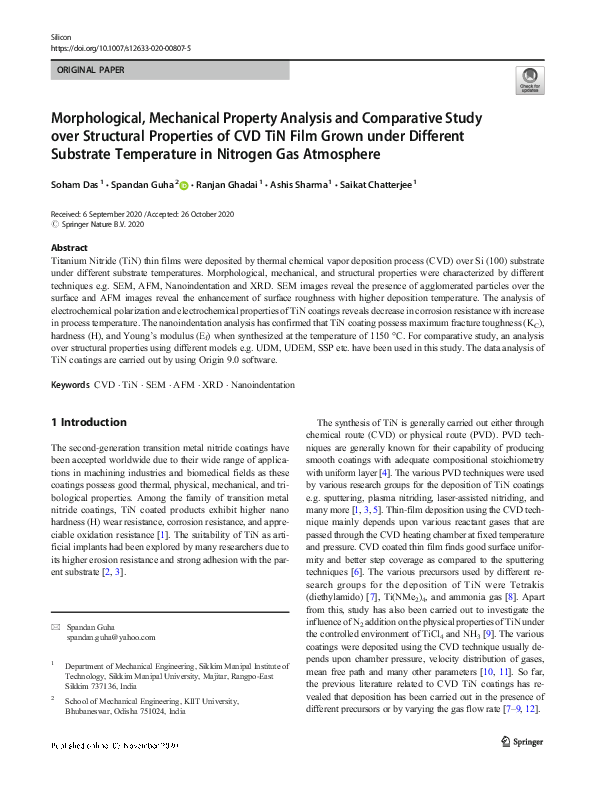 (PDF) Morphological, Mechanical Property Analysis and Comparative Study ...