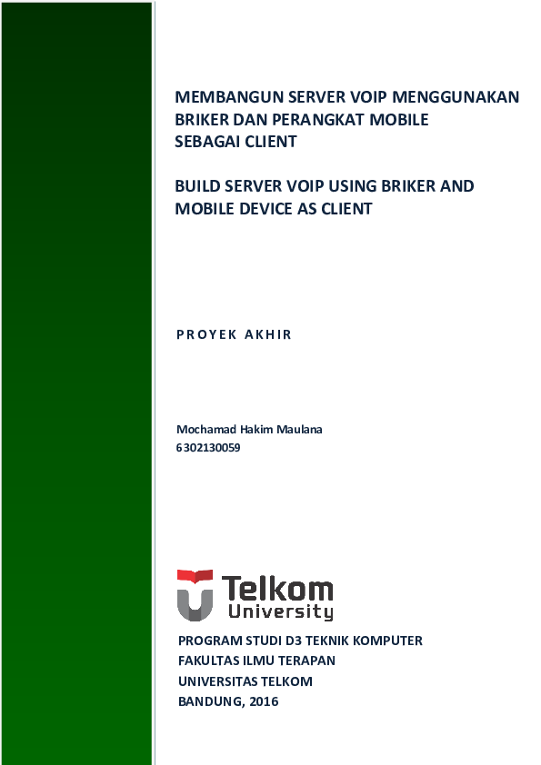 (PDF) Membangun Server Voip Menggunakan Briker Dan Perangkat Mobile Sebagai Client