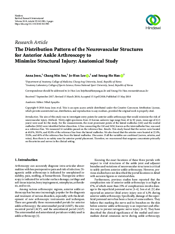 (PDF) The Distribution Pattern of the Neurovascular Structures for ...