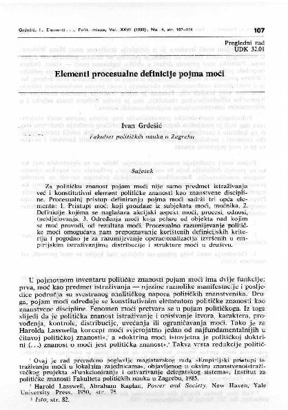 (PDF) Elements of Processual Definition of the Concept of Power