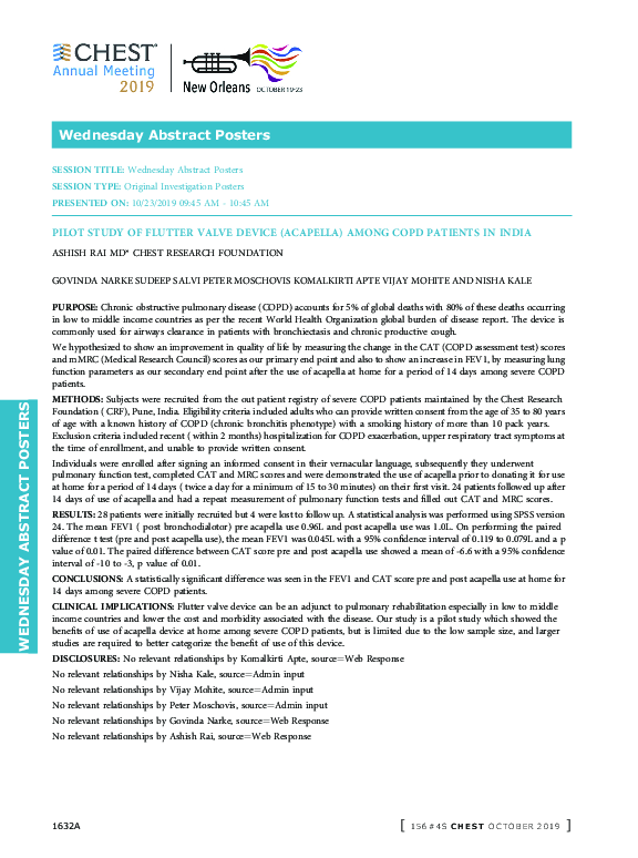 (PDF) Flutter Valve Device Study in COPD Patients