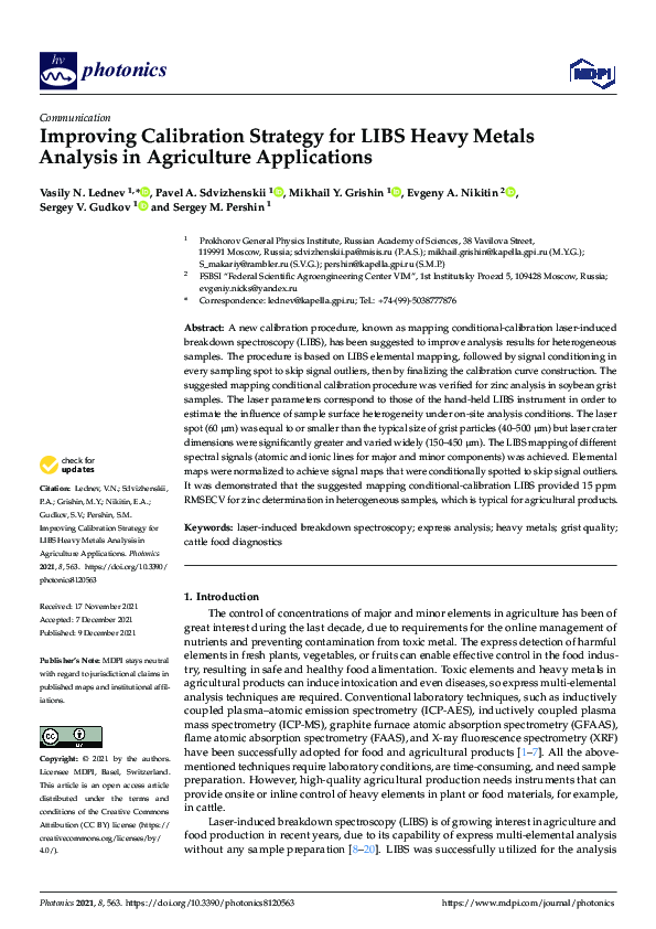 (PDF) Improving Calibration Strategy for LIBS Heavy Metals Analysis in ...