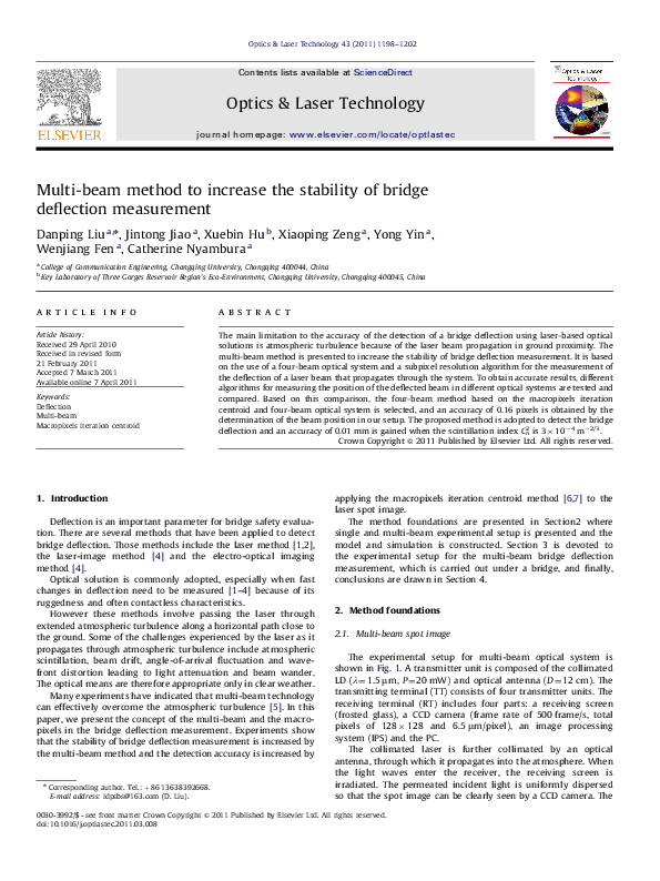 (PDF) Multi-beam method to increase the stability of bridge deflection ...