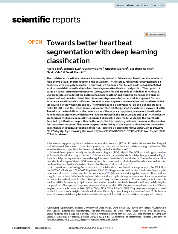 (PDF) Towards better heartbeat segmentation with deep learning classification