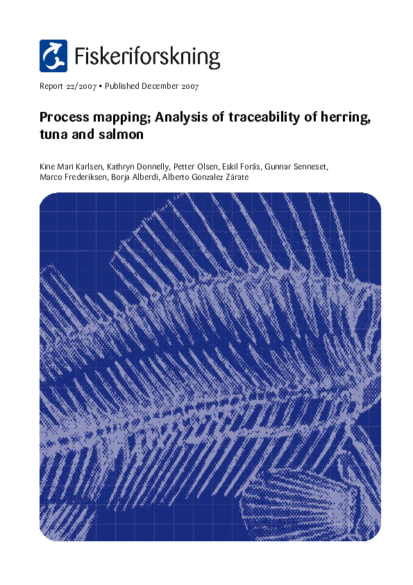 (PDF) Process mapping; Analysis of traceability of herring, tuna and salmon
