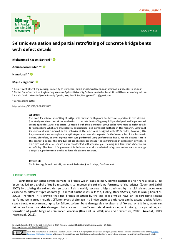 (PDF) Seismic evaluation and partial retrofitting of concrete bridge ...