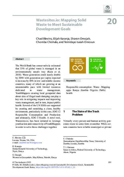 (PDF) Wastesites.io: Mapping Solid Waste to Meet Sustainable ...