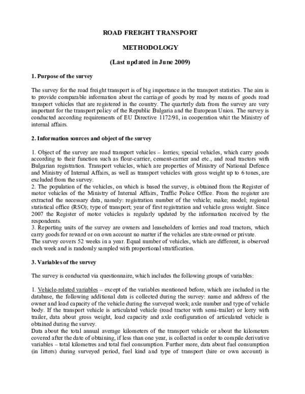 Road Freight Transport