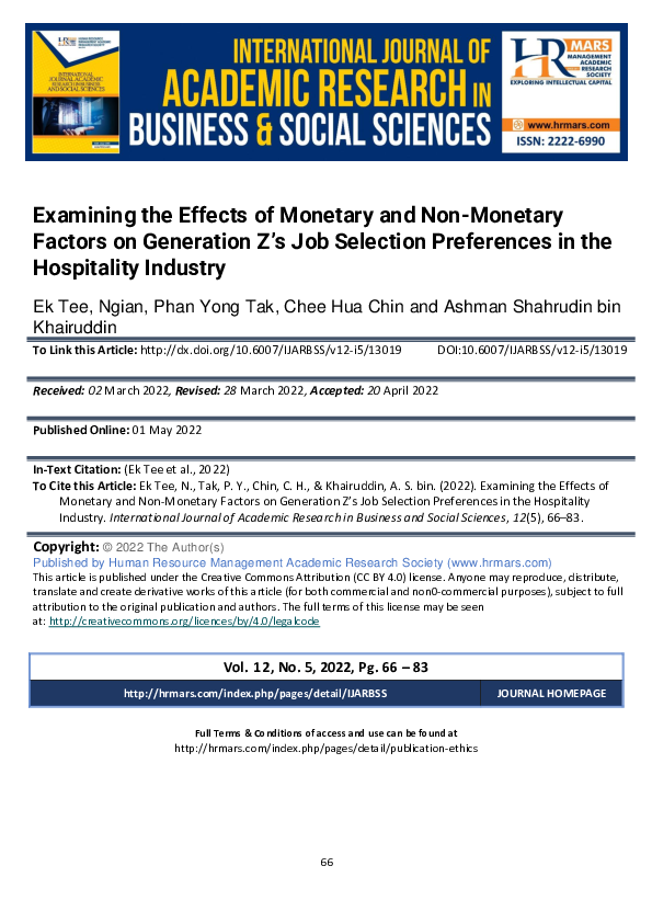(PDF) Examining the Effects of Monetary and Non-Monetary Factors on ...