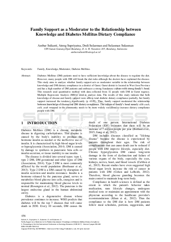 (PDF) Family Support as a Moderator to the Relationship between ...