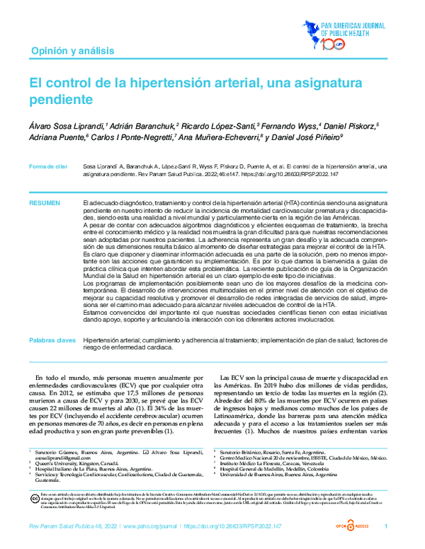 (PDF) El control de la hipertensión arterial, una asignatura pendiente