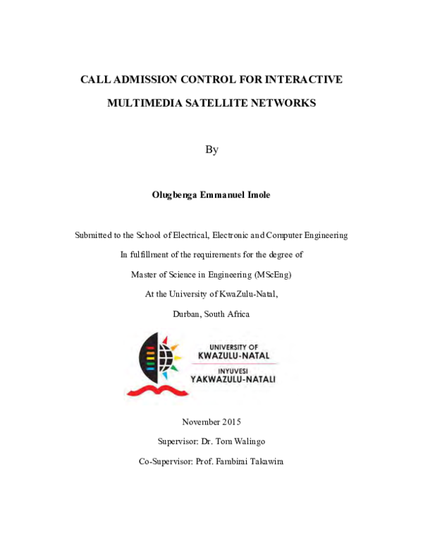 (PDF) Call admission control for interactive multimedia satellite networks