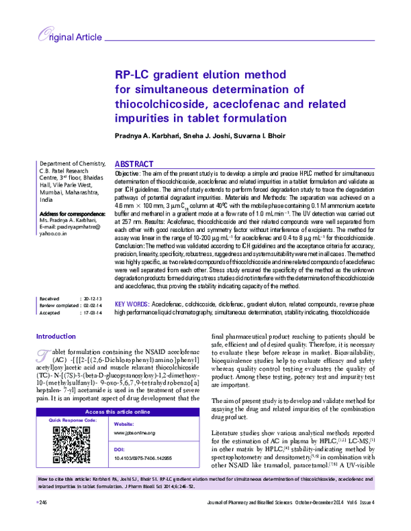 (PDF) RP-LC gradient elution method for simultaneous determination of ...